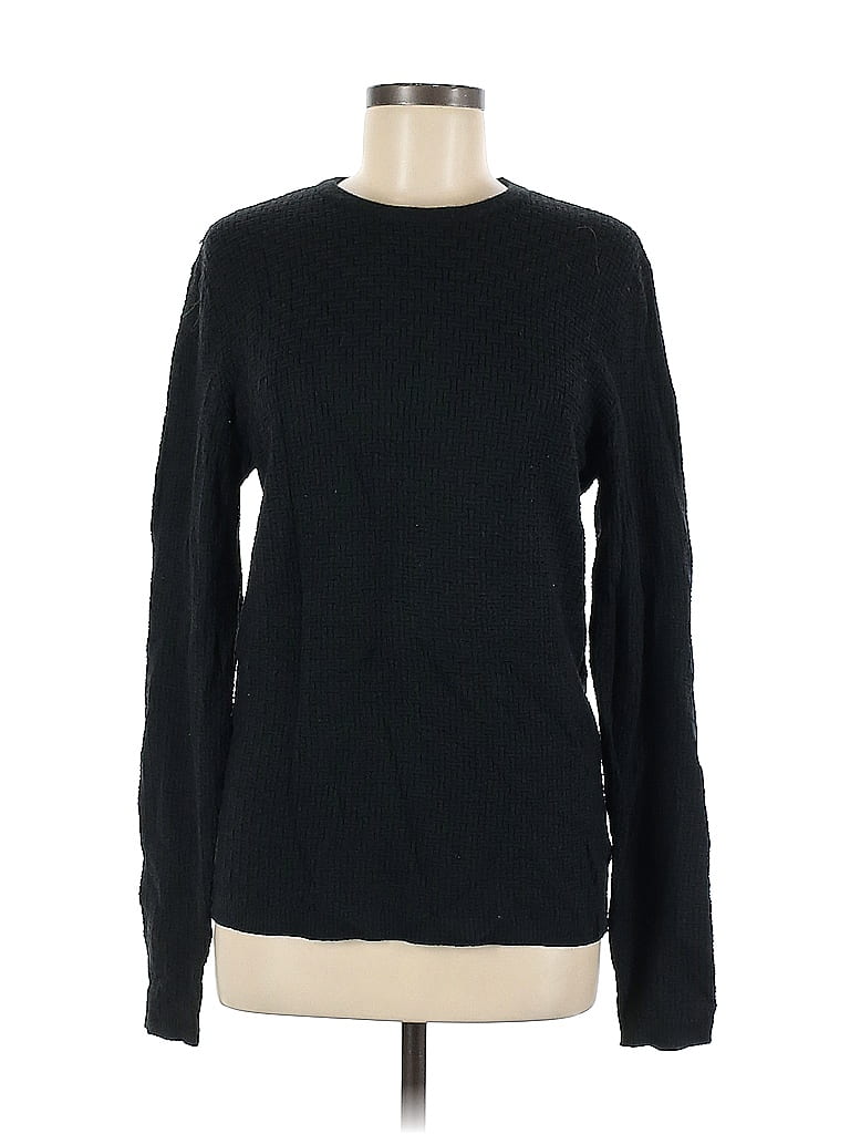 Calvin Klein Color Block Solid Black Pullover Sweater Size M - 72% off ...