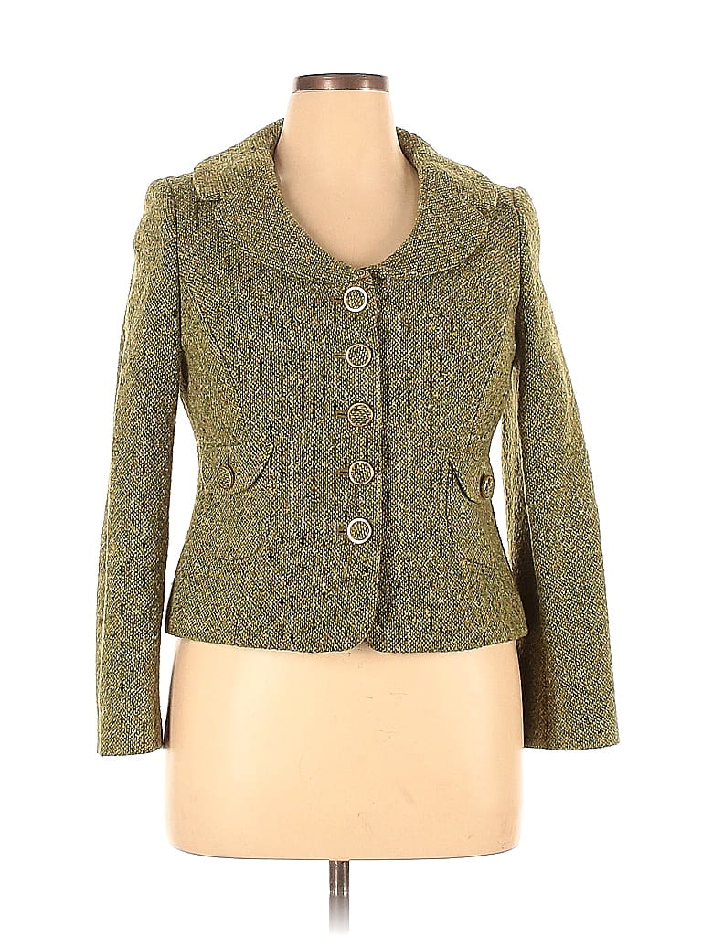 Ann Taylor LOFT Solid Green Jacket Size 12 (Petite) - 74% off | ThredUp