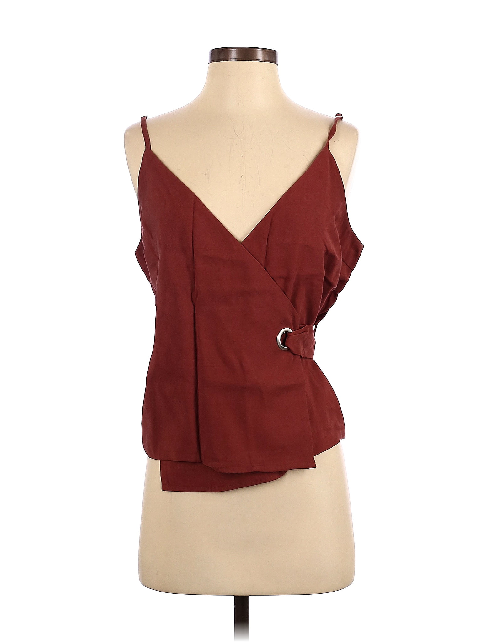 JOA Solid Brown Sleeveless Blouse Size M - 72% off | thredUP
