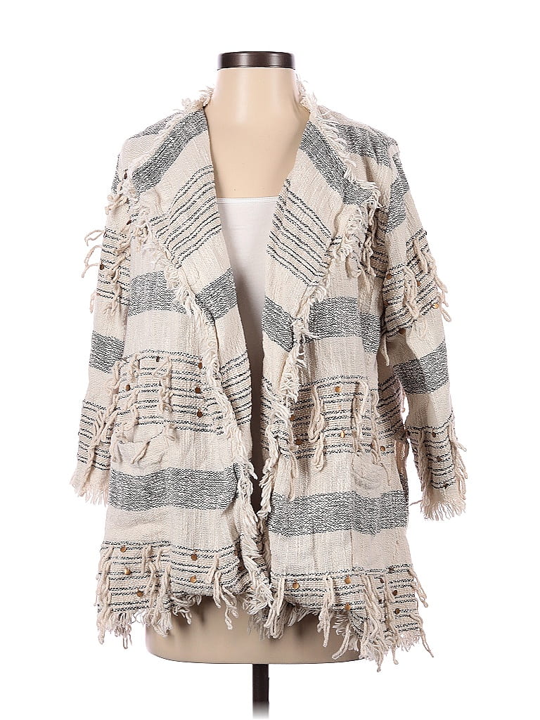 World Market Stripes Ivory Jacket Size S - 62% off | thredUP