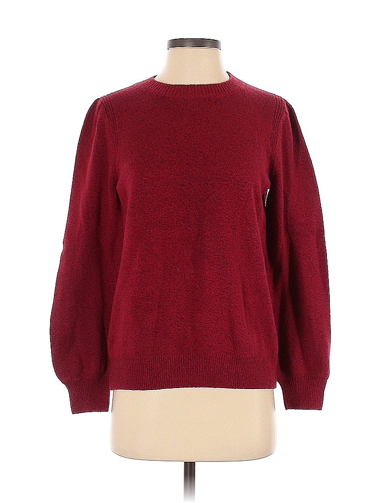Amazon Essentials Color Block Solid Red Burgundy Pullover Sweater Size ...