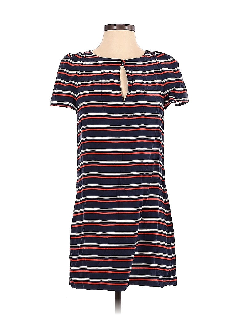 J Crew Stripes Multi Color Blue Casual Dress Size 4 81 Off Thredup