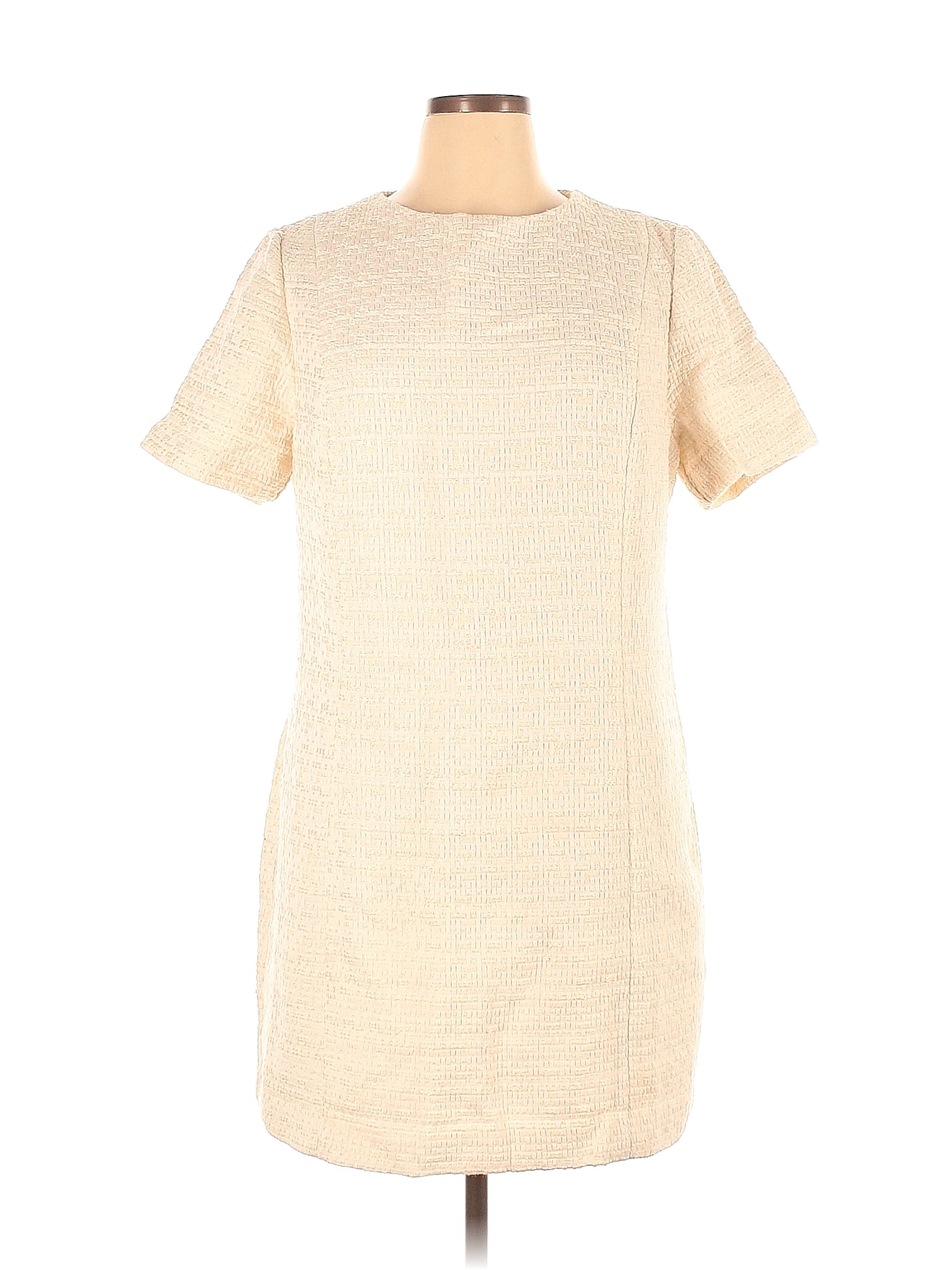 H&M Solid Tan Ivory Casual Dress Size XL - 50% off | thredUP