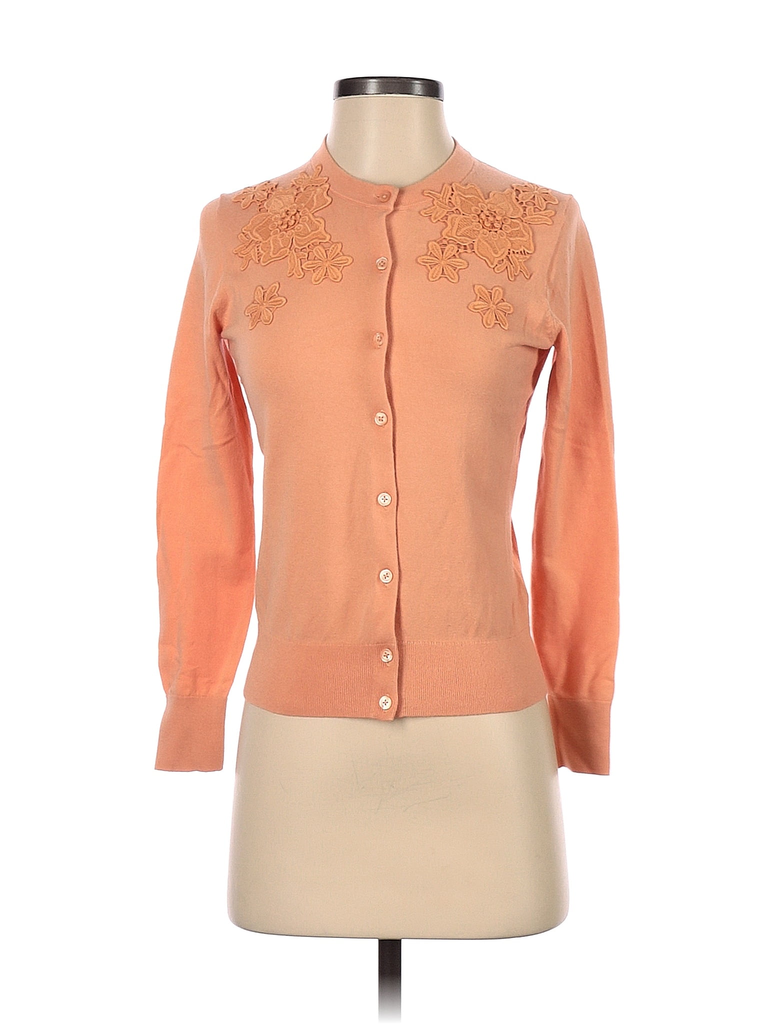 J.Crew Color Block Solid Orange Cardigan Size S - 79% off | thredUP