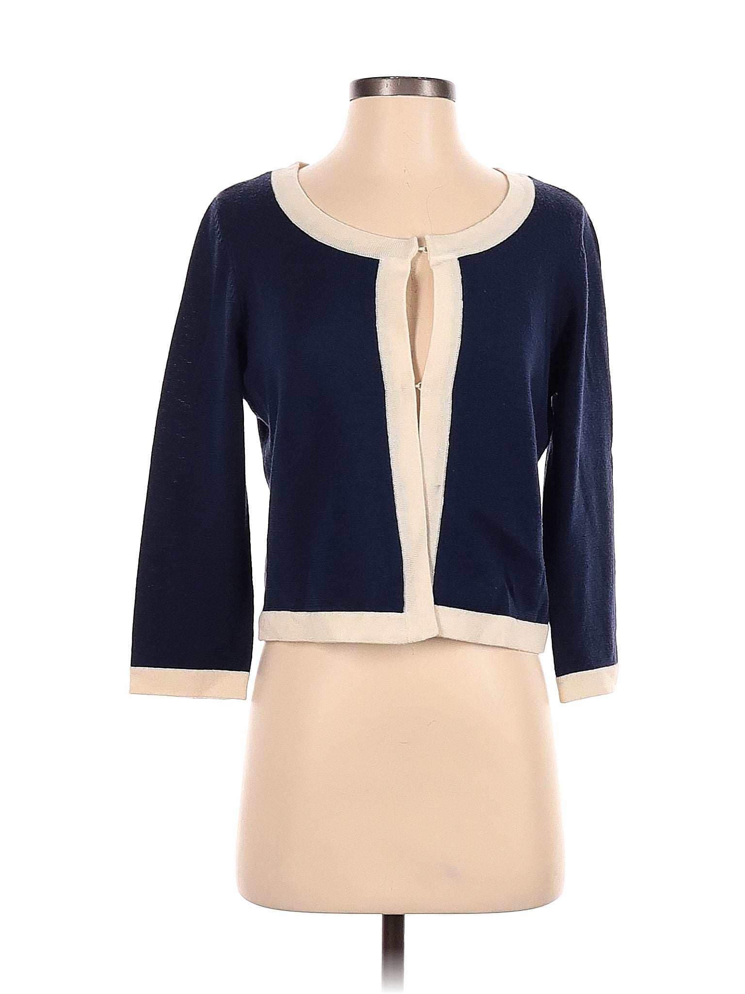 Lilly Pulitzer 100% Merino Wool Color Block Solid Navy Blue Wool ...