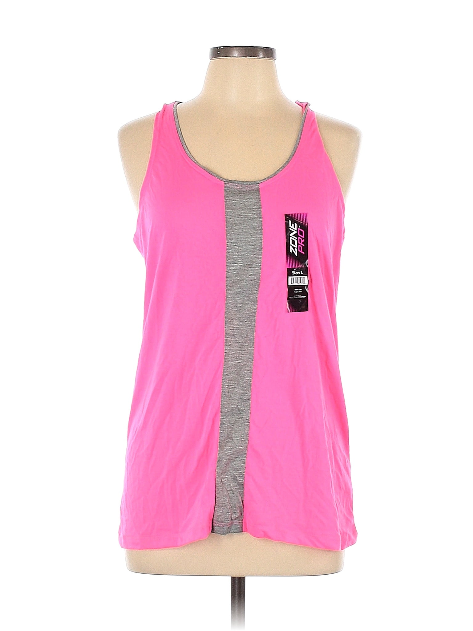 Zone Pro Color Block Pink Active Tank Size L - 58% off | ThredUp