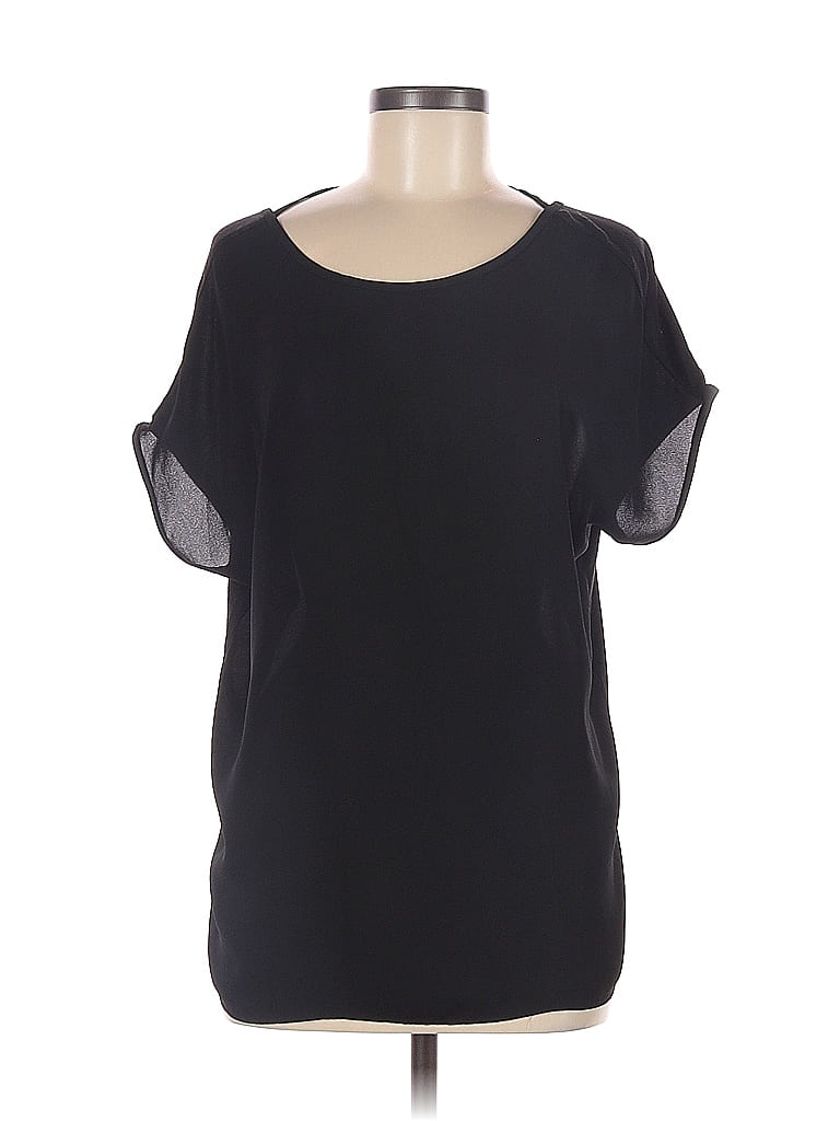 Ann Taylor LOFT 100% Rayon Black Short Sleeve Blouse Size M - 62% off ...