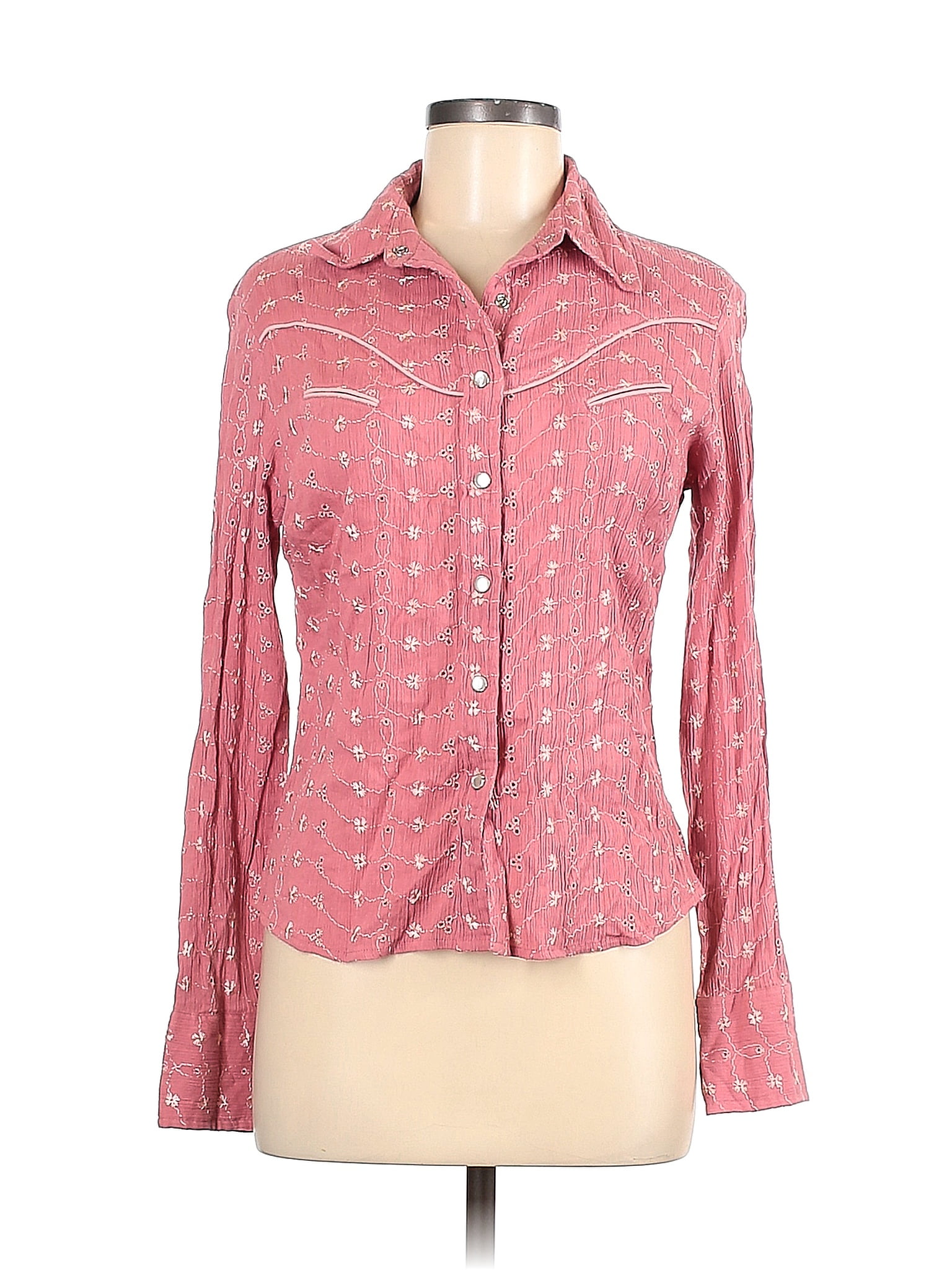 Newport News 100% Cotton Pink Long Sleeve Button-Down Shirt Size 6 - 66% off | thredUP