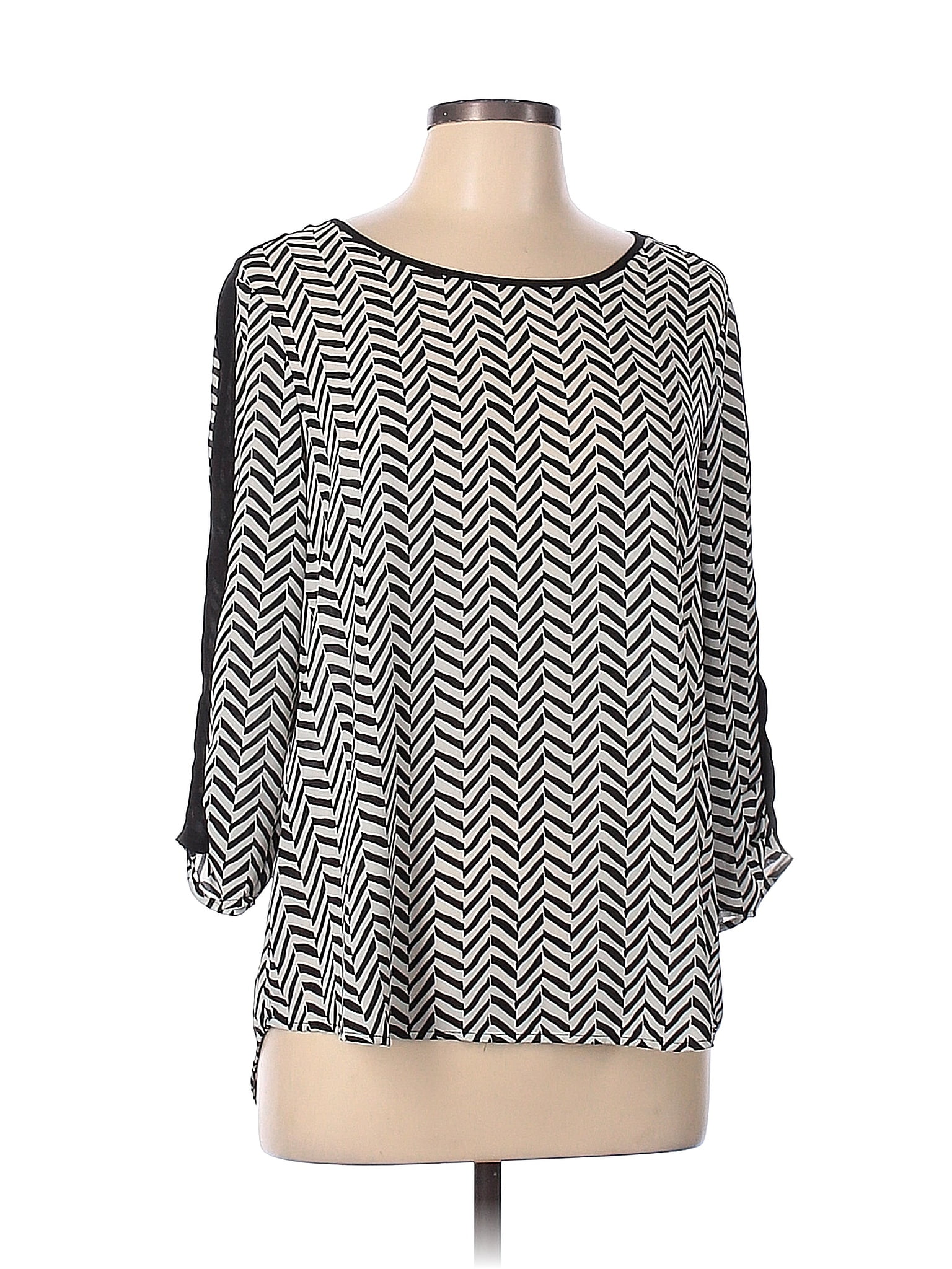 Charming Charlie 100% Polyester Chevron-herringbone Chevron Gray 3/4 ...