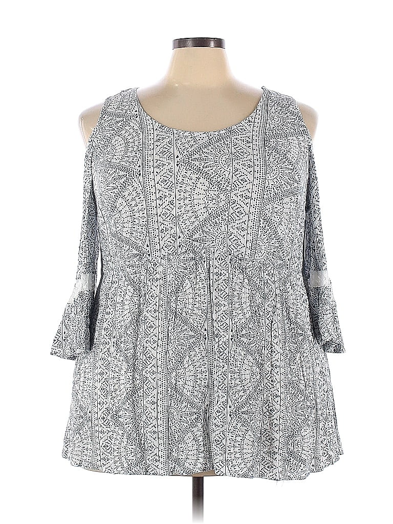 Torrid 100% Rayon Gray 3/4 Sleeve Top Size 3X Plus (3) (Plus) - 60% off ...