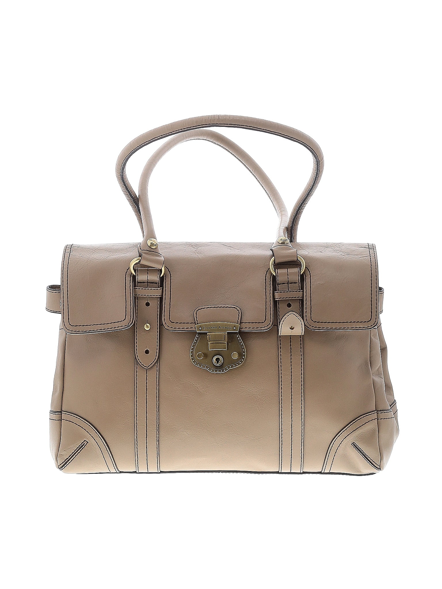 Etienne 100% Leather Solid Tan Leather Shoulder Bag One Size - 65% off ...