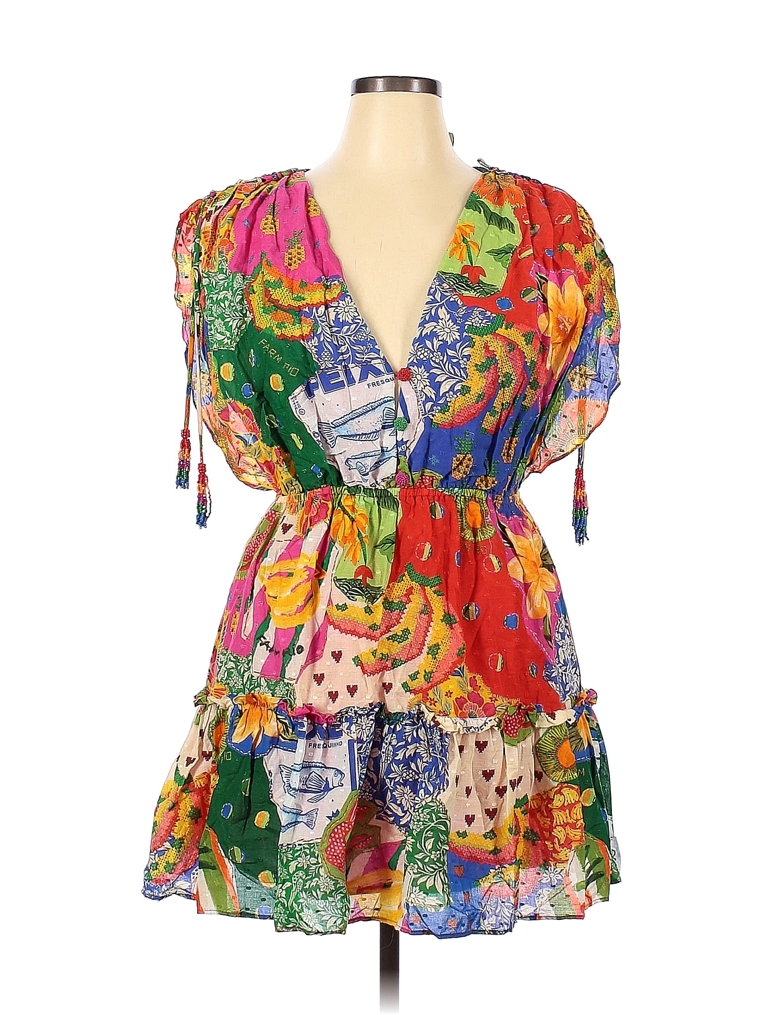 FARM Rio 100% Cotton Red Casual Dress Size XL - 49% off | thredUP