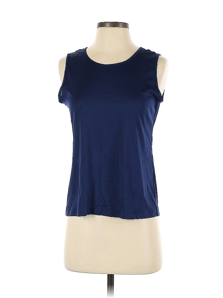 Vicki Wayne's 100% Polyester Blue Sleeveless Top Size S - 30% off | ThredUp
