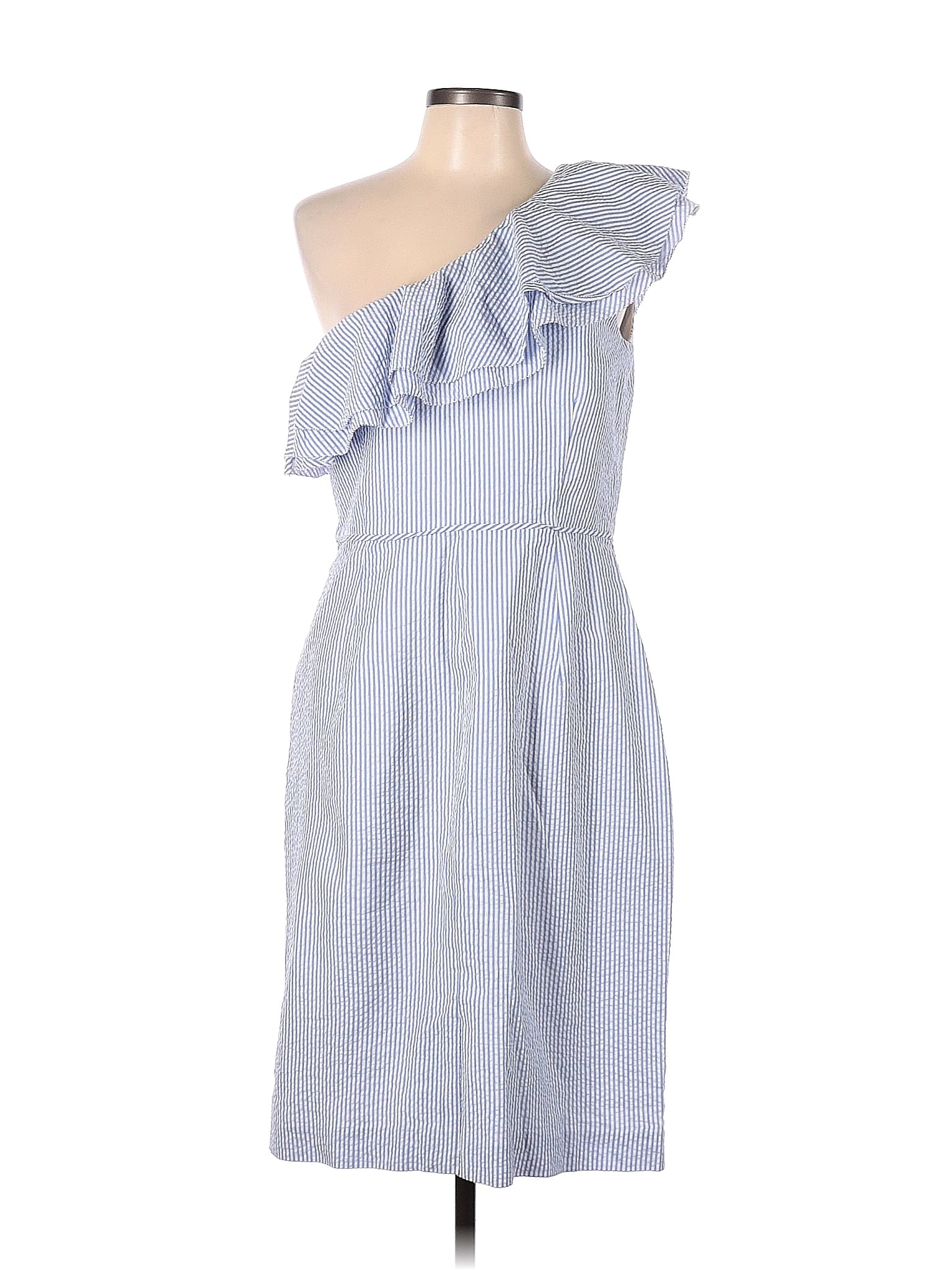 J Crew 100 Cotton Blue Casual Dress Size 12 Tall 79 Off Thredup