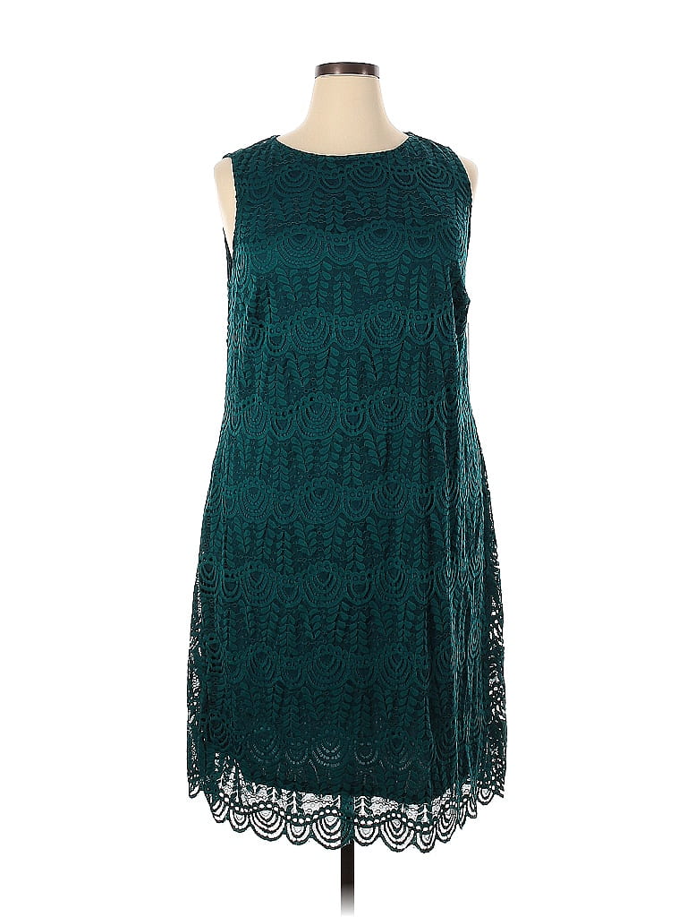 Sharagano Teal Casual Dress Size 20w (Plus) - 71% off | thredUP