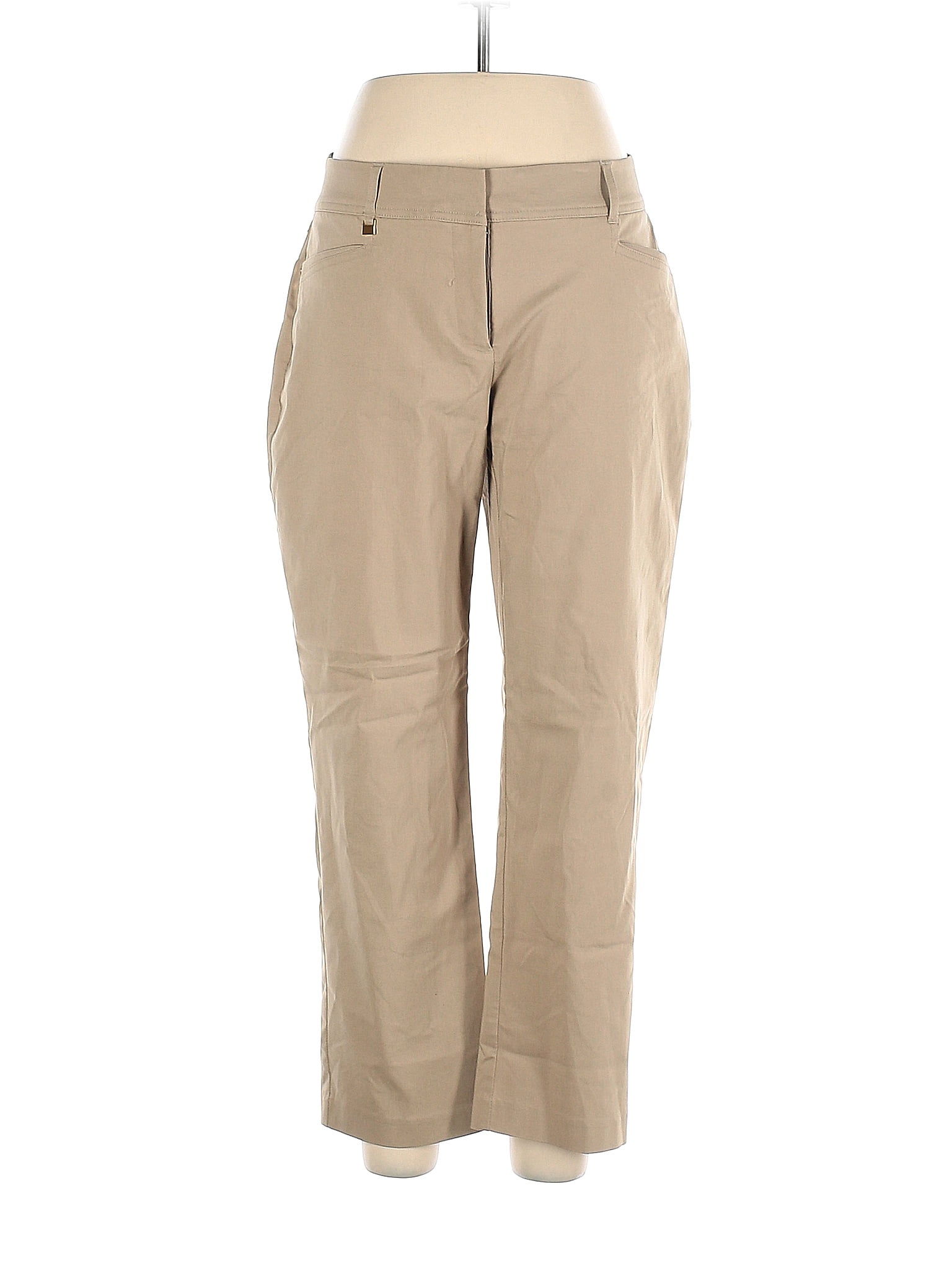 JM Collection Tan Casual Pants Size 12 (Plus) - 62% off | thredUP
