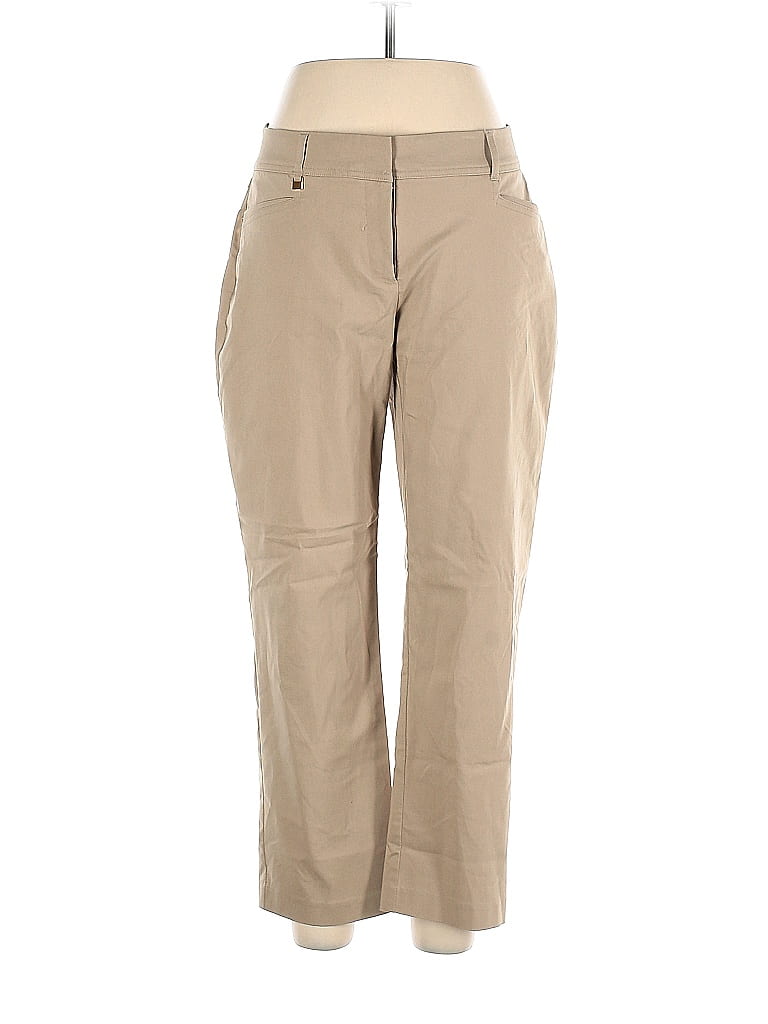 JM Collection Tan Casual Pants Size 12 (Plus) - 62% off | thredUP