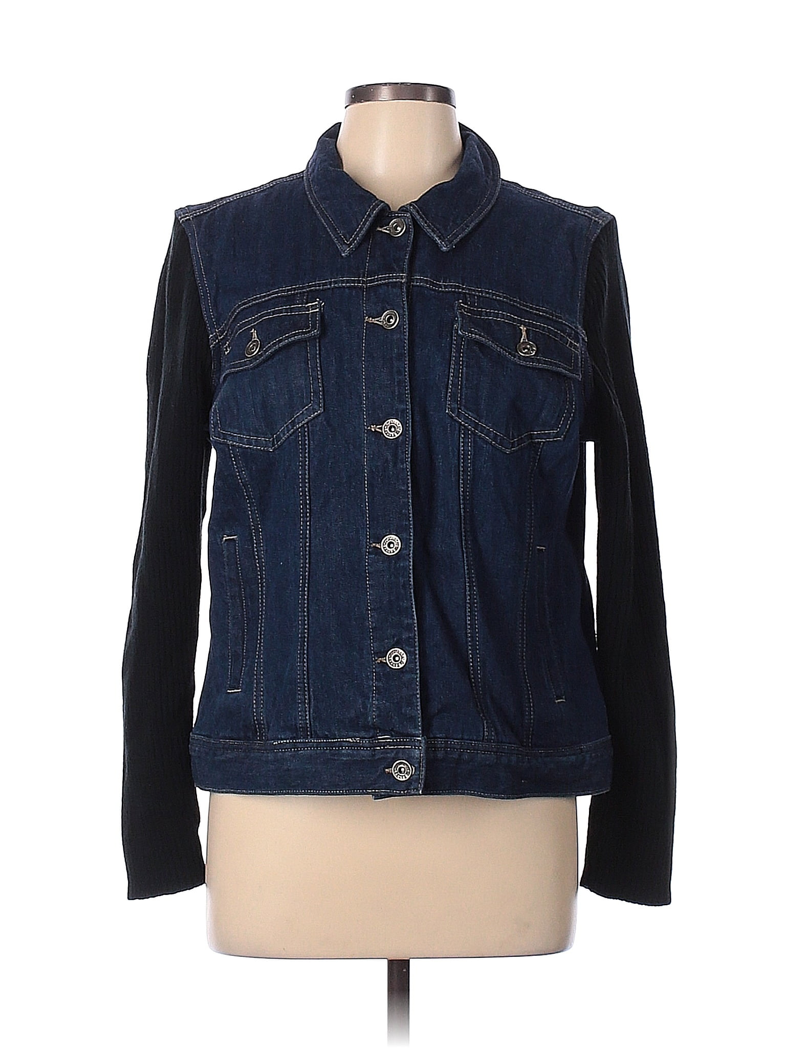 Christopher And Banks Blue Denim Jacket Size L 72 Off Thredup