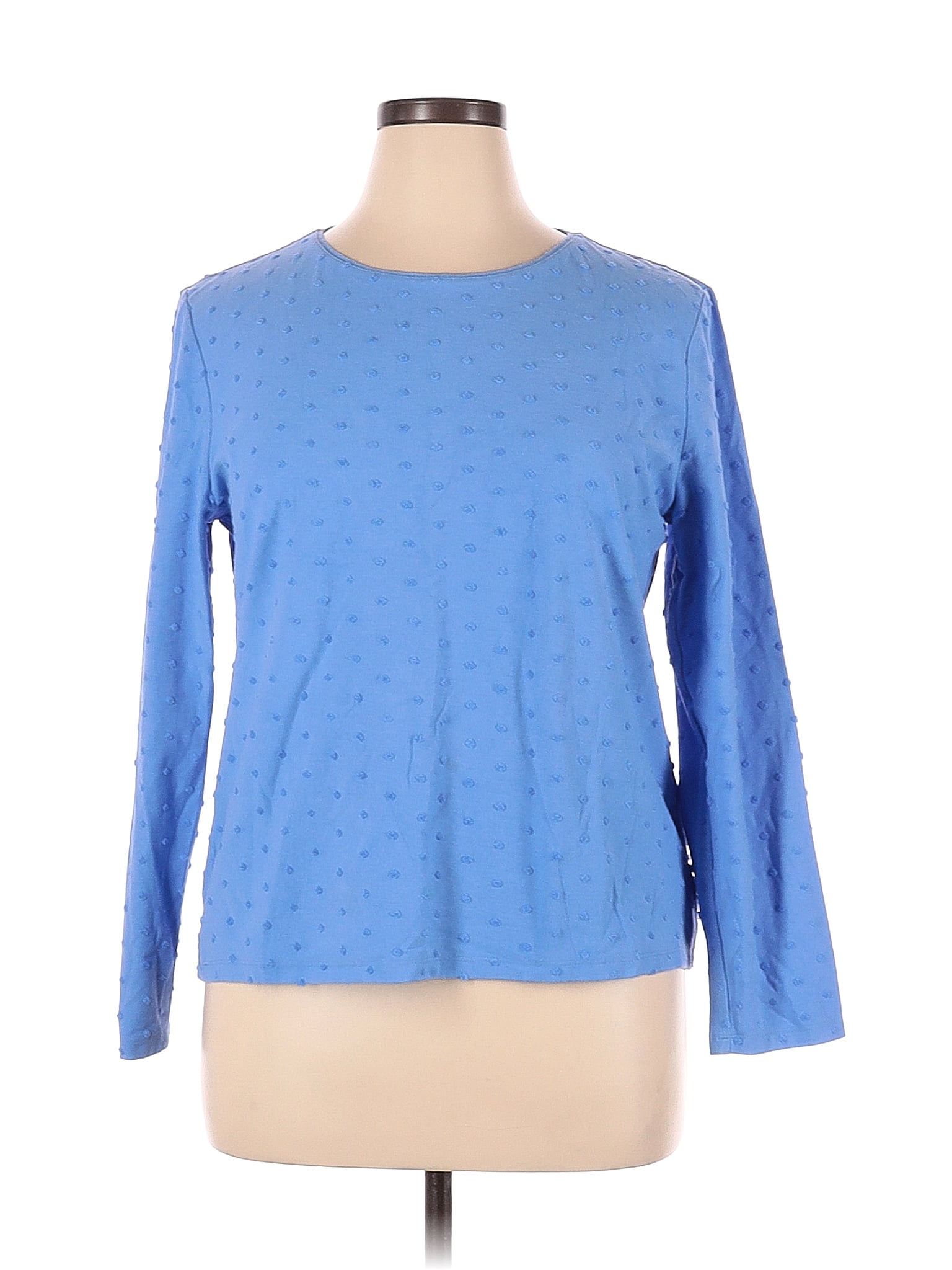 Talbots Blue Long Sleeve T-Shirt Size XL - 75% off | thredUP