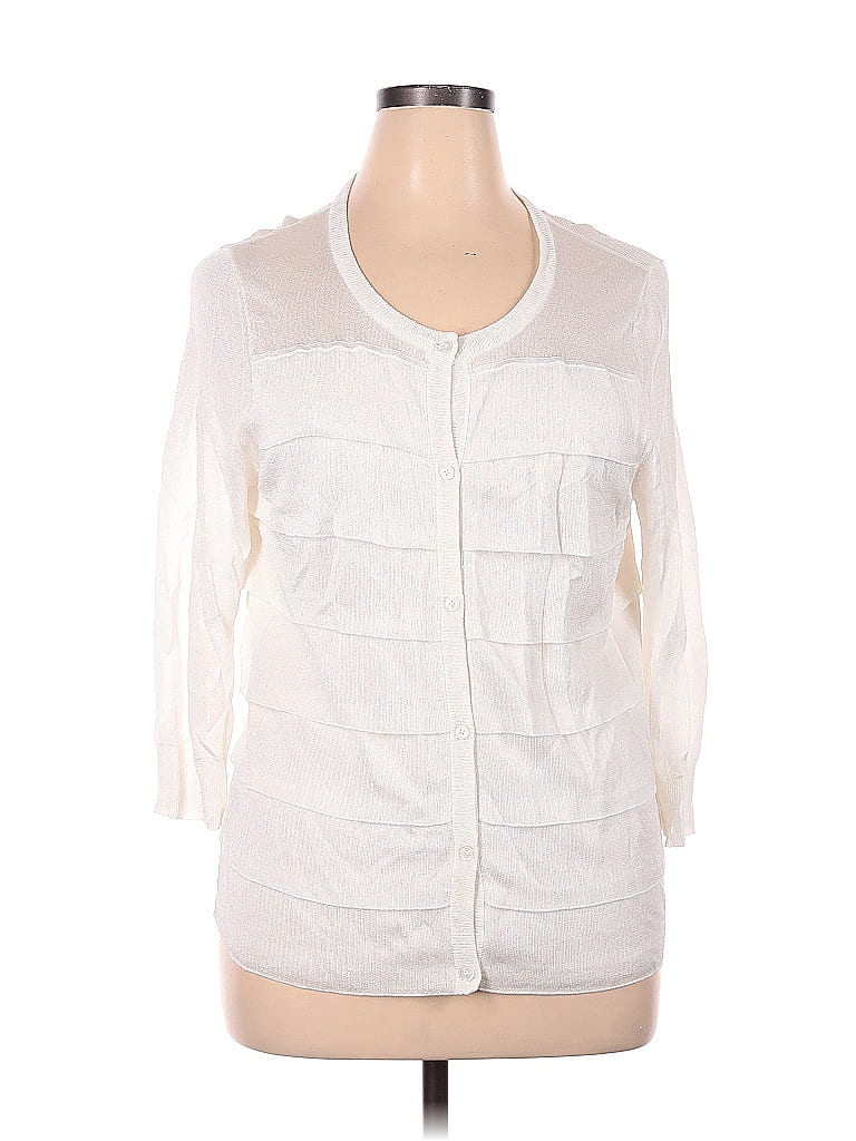 Talbots White Cardigan Size XL - 71% off | ThredUp
