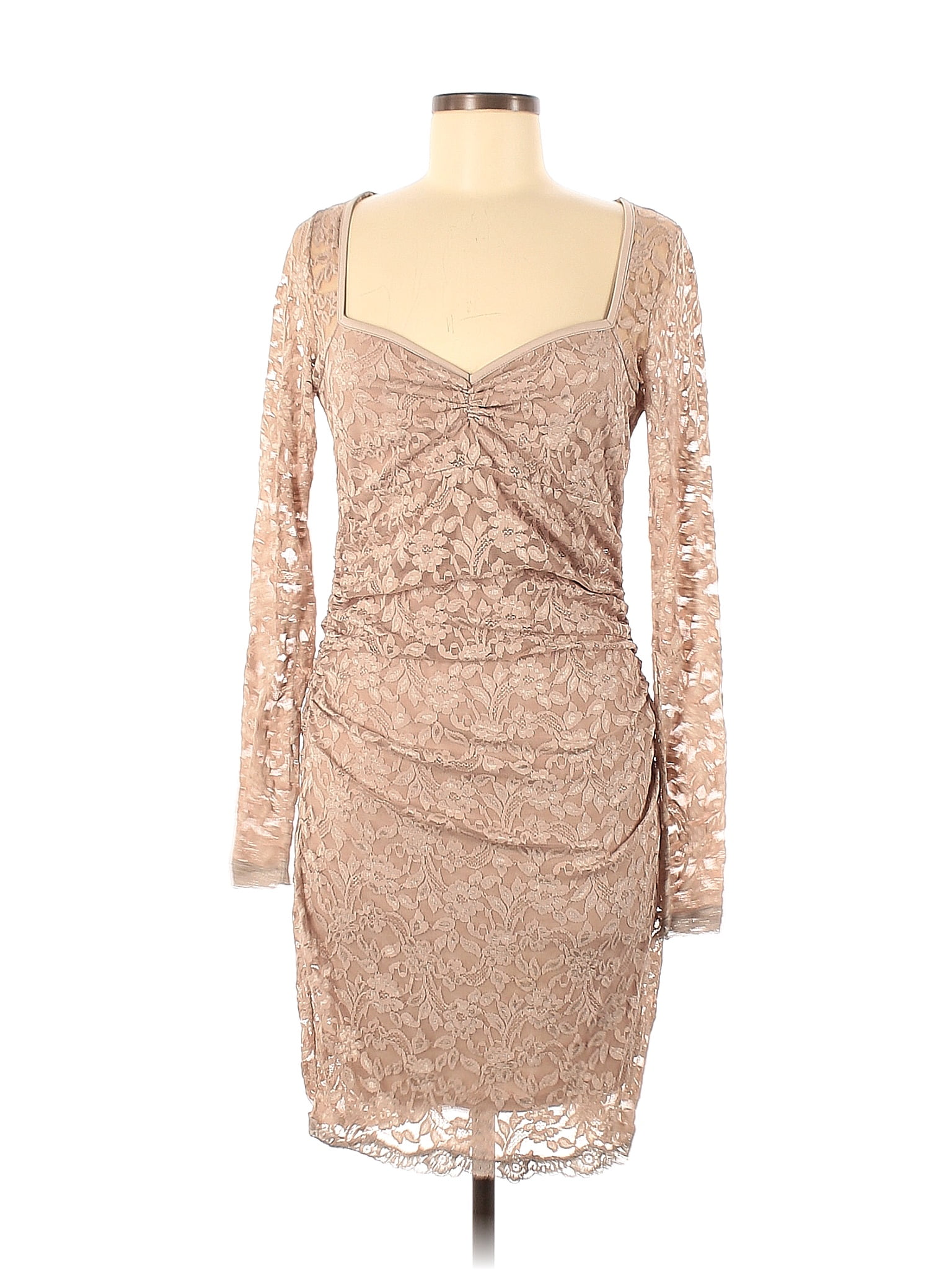 Moda International Tan Cocktail Dress Size M - 68% off | thredUP