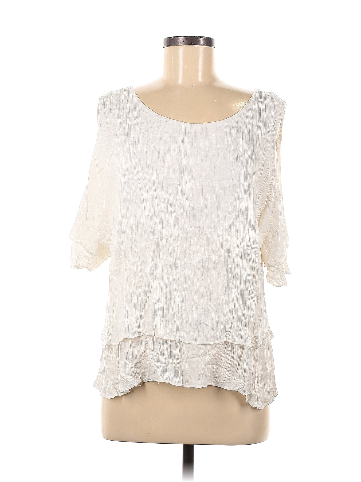 Niche White Short Sleeve Blouse Size M - 36% off | thredUP