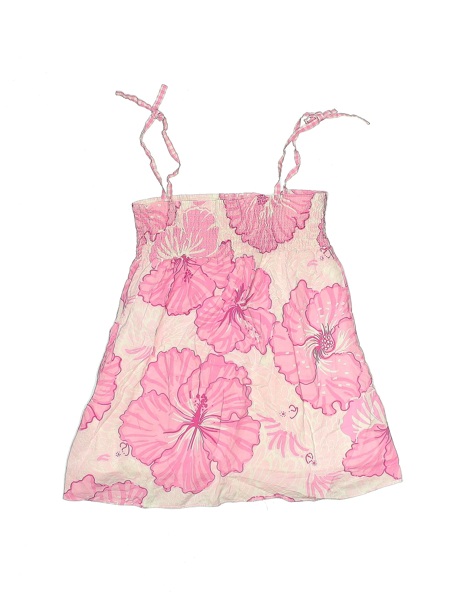 Lilly Pulitzer 100 Cotton Floral Pink Dress Size 4 68 Off Thredup