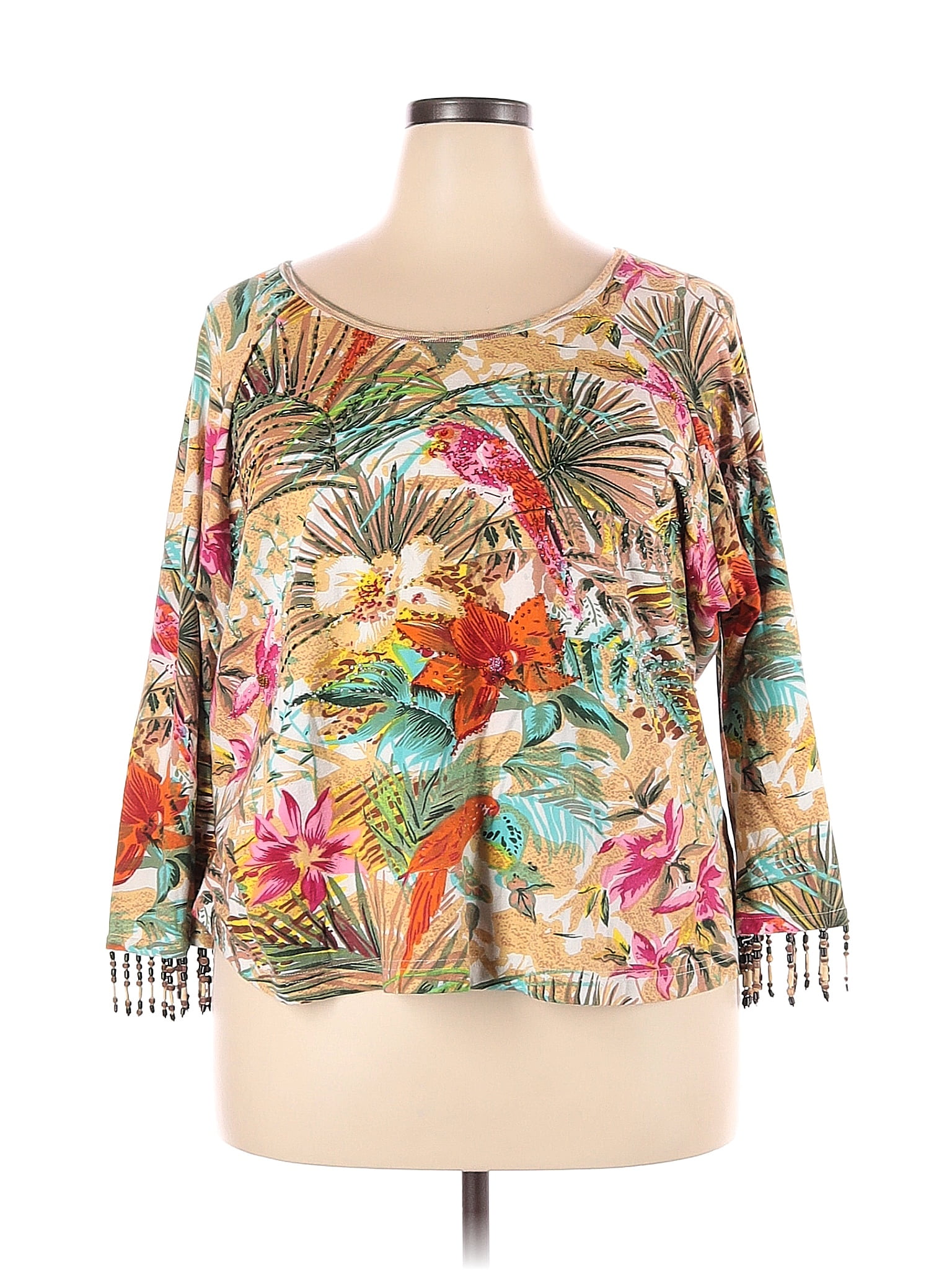 Kaktus 100% Cotton Gold Long Sleeve Top Size 2X (Plus) - 48% off | ThredUp