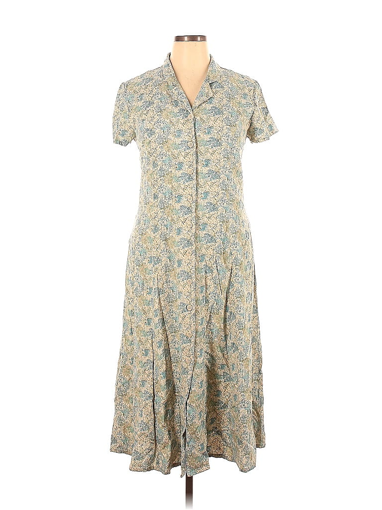 Christopher & Banks Floral Multi Color Tan Casual Dress Size 16 - 64% ...