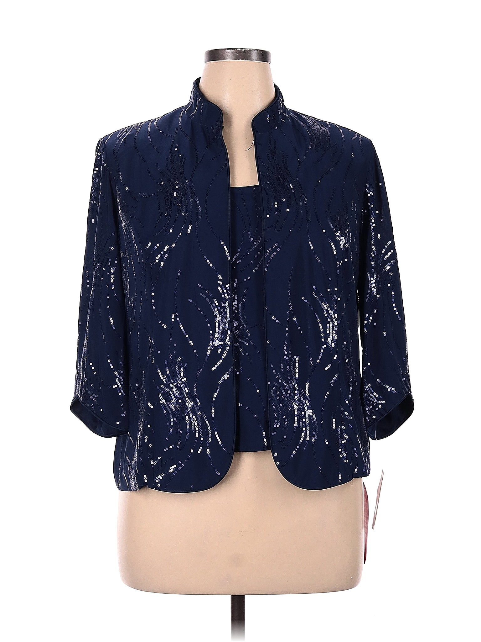 Alex Evenings Blue Jacket Size XL (Petite) - 75% off | thredUP