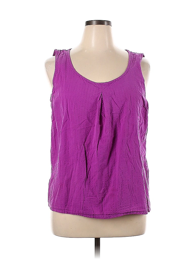 Basic Editions 100% Cotton Purple Tank Top Size XL - 23% off | thredUP