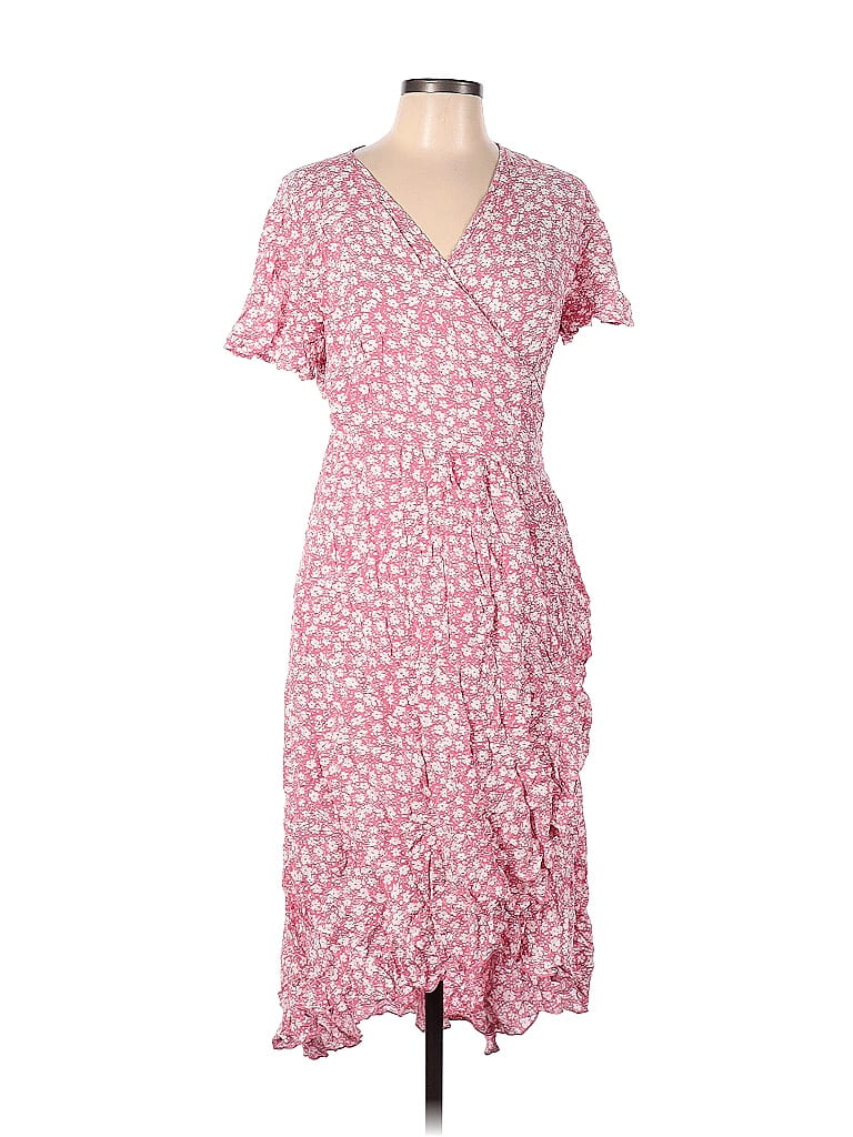 Naggoo 100% Rayon Pink Casual Dress Size L - 57% off | ThredUp