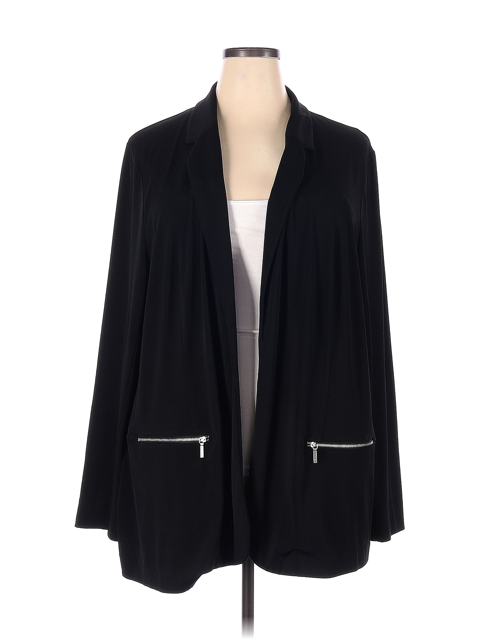 Lane Bryant Solid Black Blazer Size 26 28 Plus Plus 63 Off Thredup