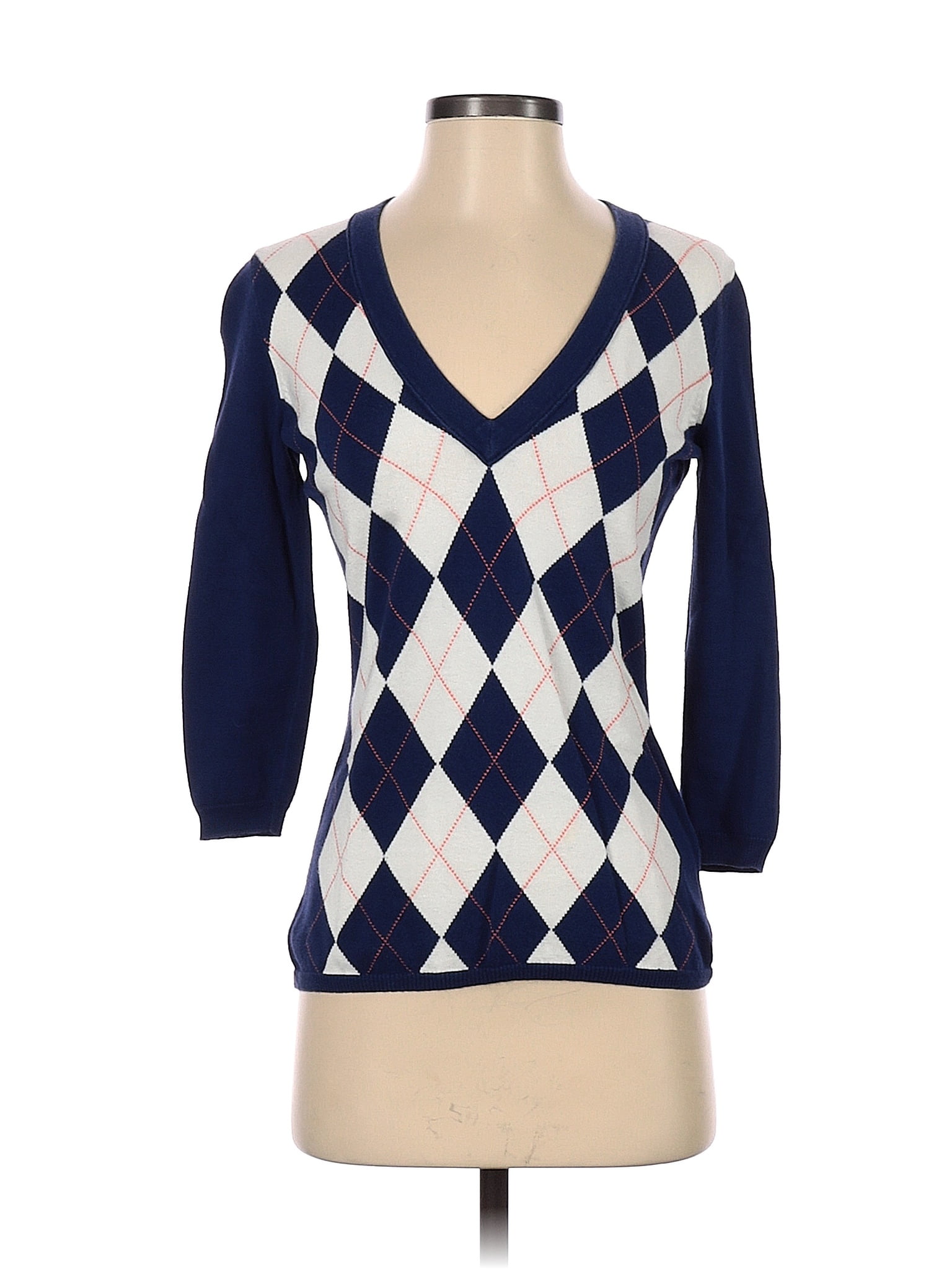 J Crew Factory Store 100 Cotton Color Block Blue Sweatshirt Size Xs