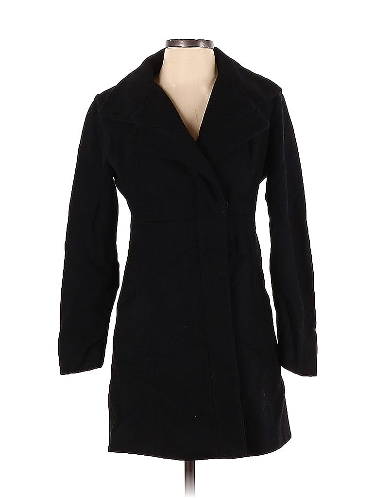 Mossimo Solid Black Wool Coat Size S - 60% off | thredUP