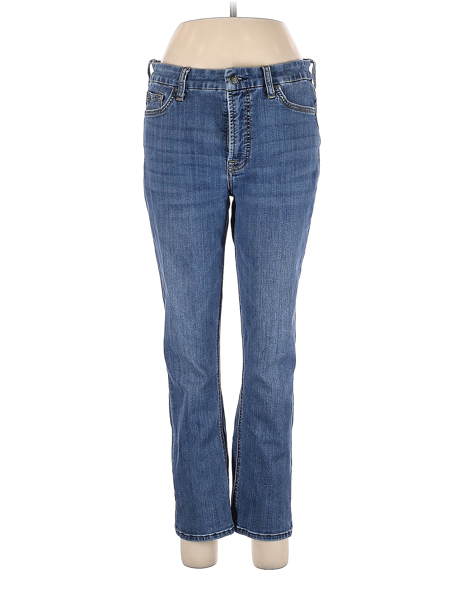 Jen 7 Solid Blue Jeans Size 10 - 84% off | ThredUp