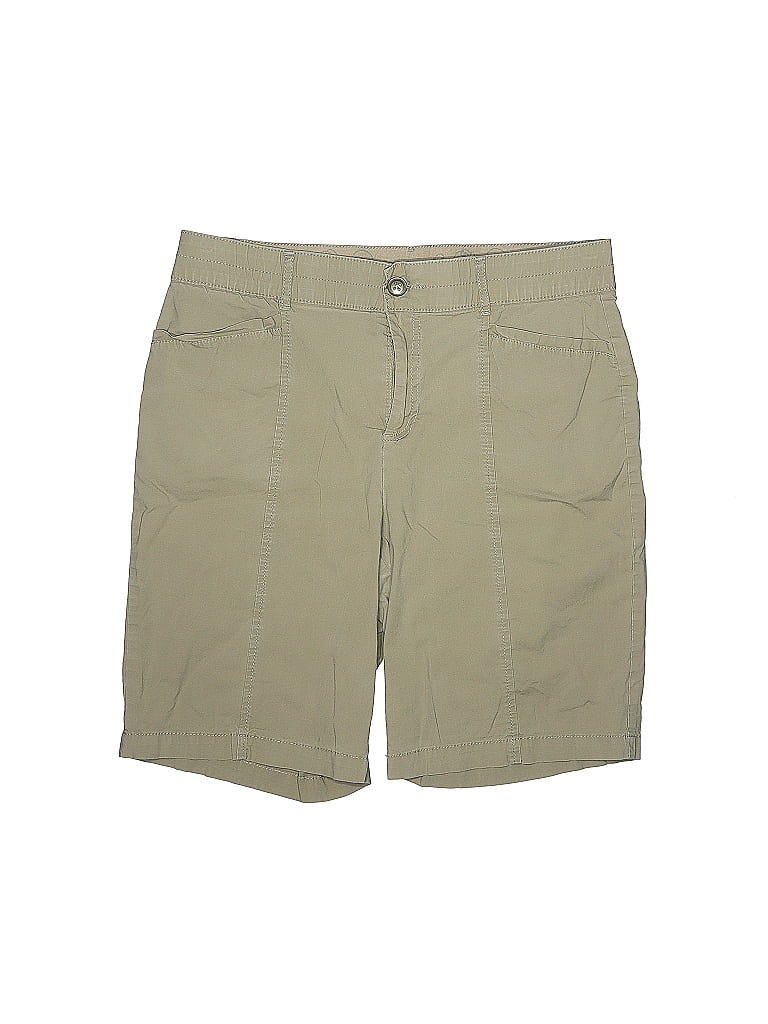 Laura Scott Solid Green Denim Shorts Size 10 - 42% off | thredUP