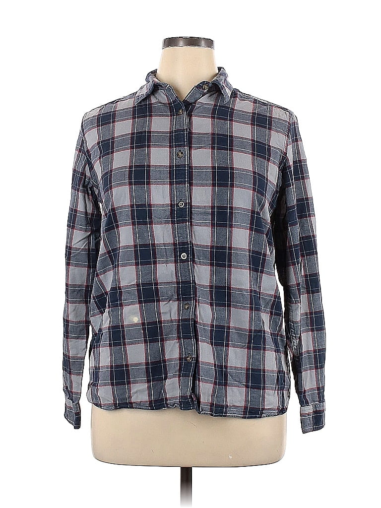 Cabela's 100% Cotton Gray Long Sleeve Button-Down Shirt Size XL - 64% off | thredUP