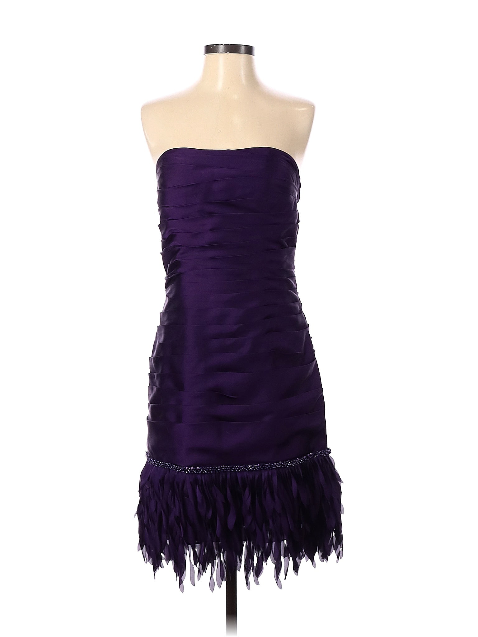 JS Collection 100% Polyester Solid Purple Cocktail Dress Size 4 - 83% ...