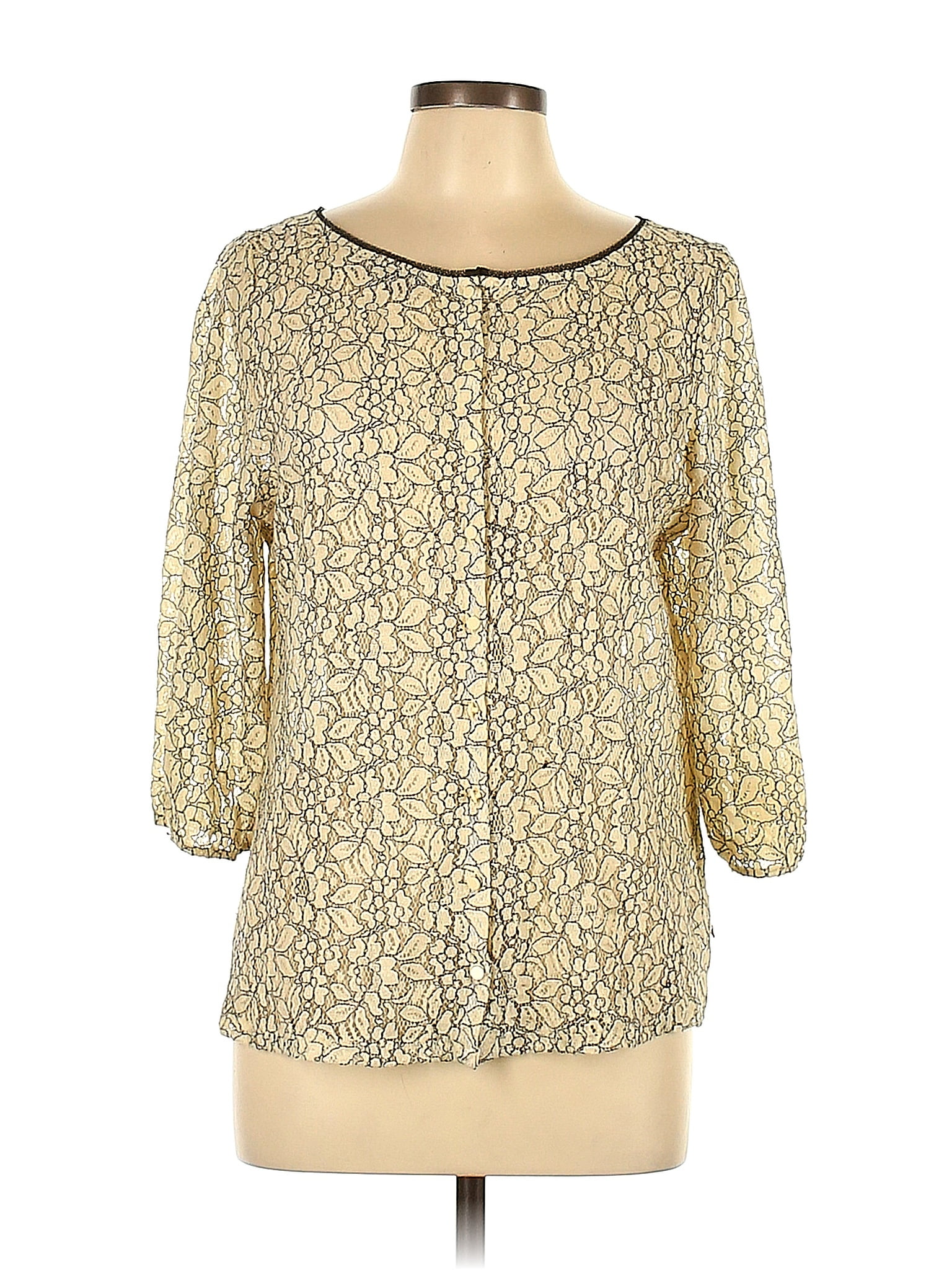 Ann Taylor Loft Yellow Short Sleeve Top Size L 70 Off Thredup