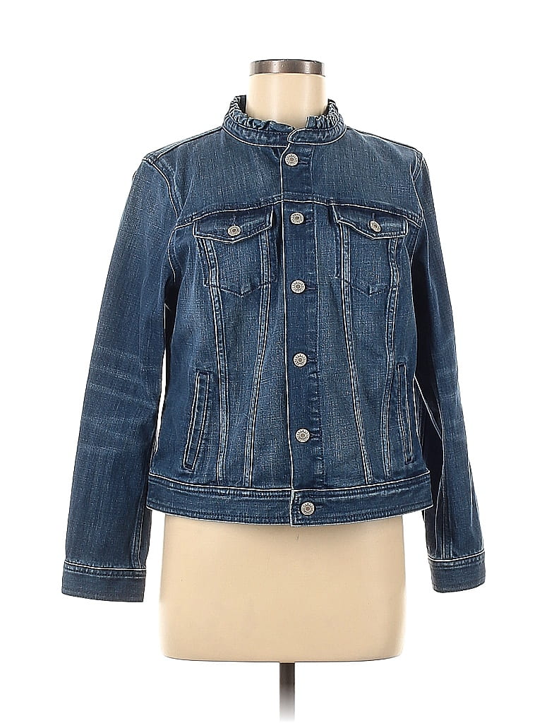 Talbots Blue Denim Jacket Size L (Petite) - 67% off | thredUP