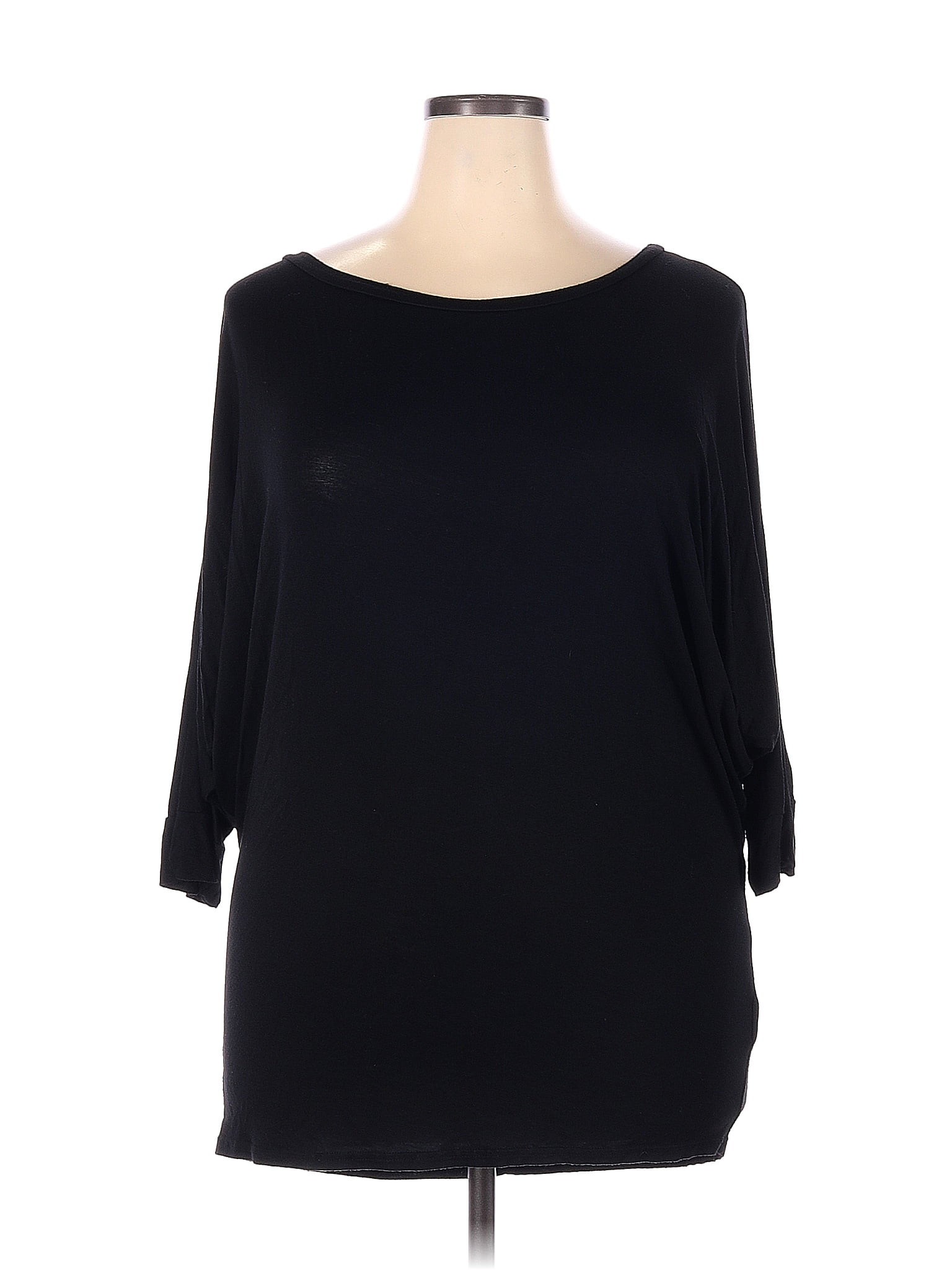 White Mark COUTURE COLLECTION Black Long Sleeve Top Size 3X (Plus) - 31 ...
