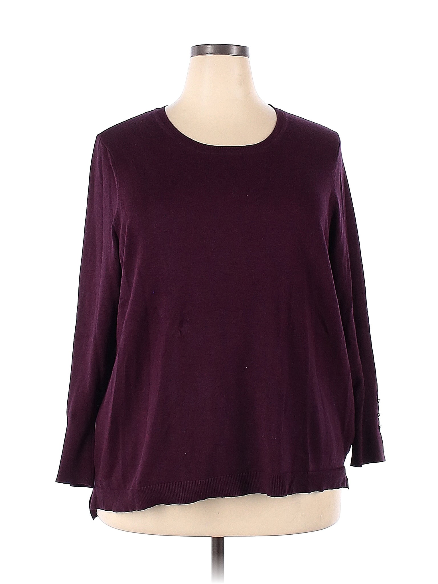 retrology Burgundy Pullover Sweater Size 2X (Plus) - 67% off | thredUP