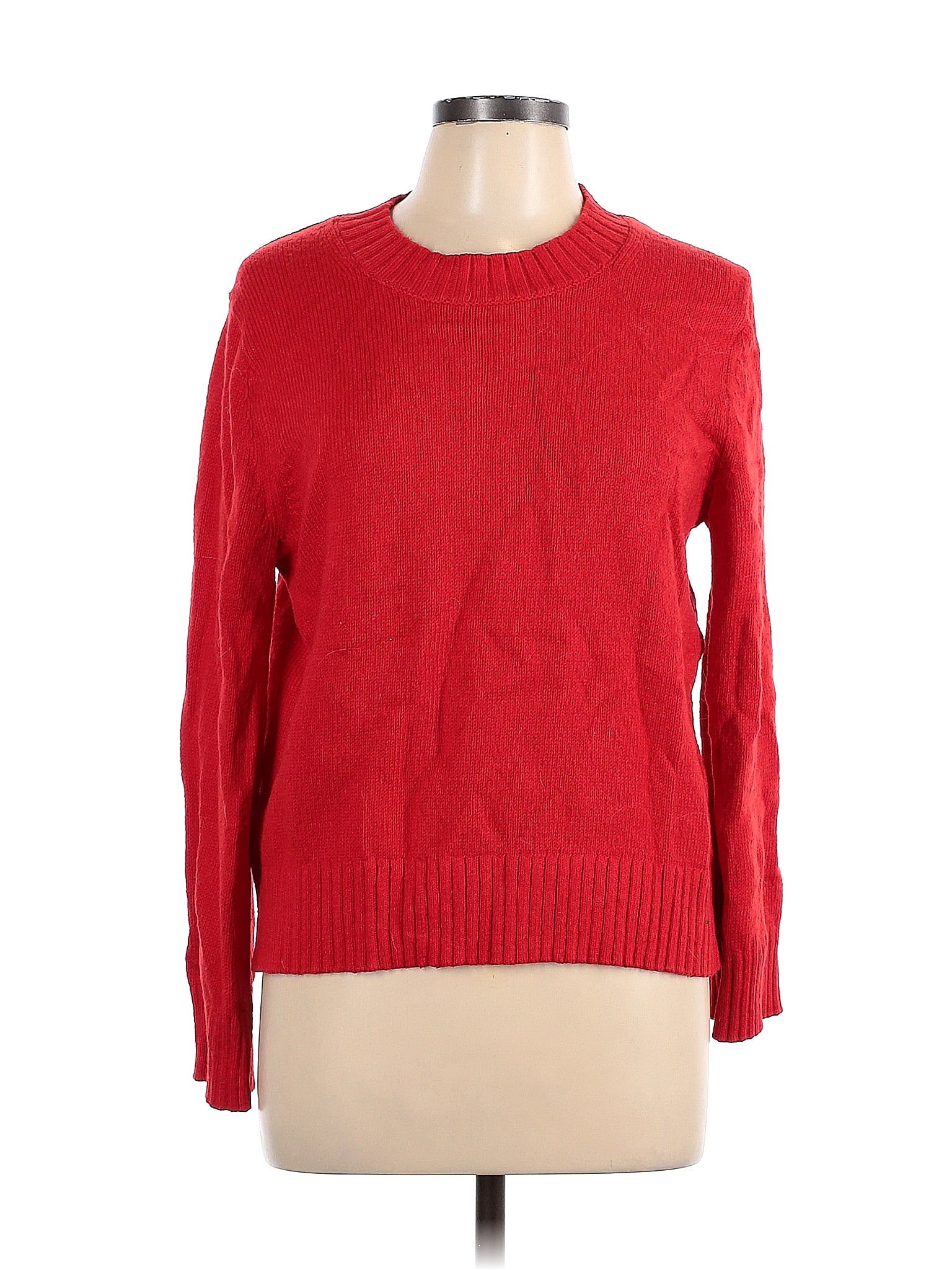 Banana Republic Color Block Solid Red Pullover Sweater Size M 75 Off