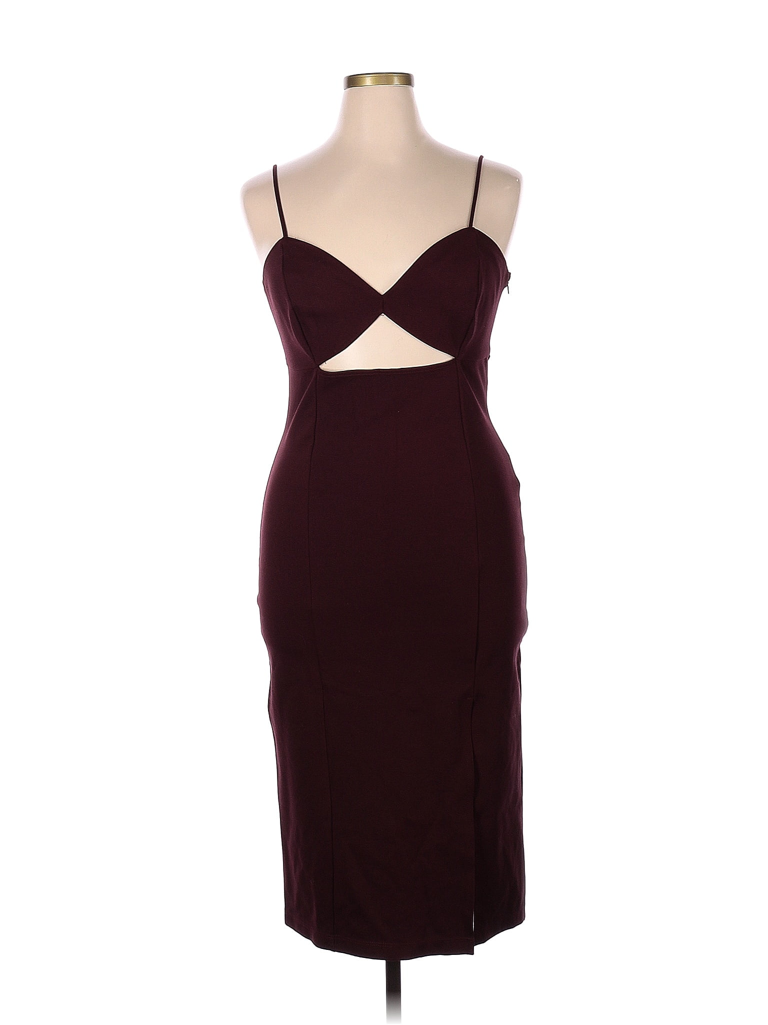 Socialite Solid Maroon Burgundy Cocktail Dress Size Xl 43 Off Thredup