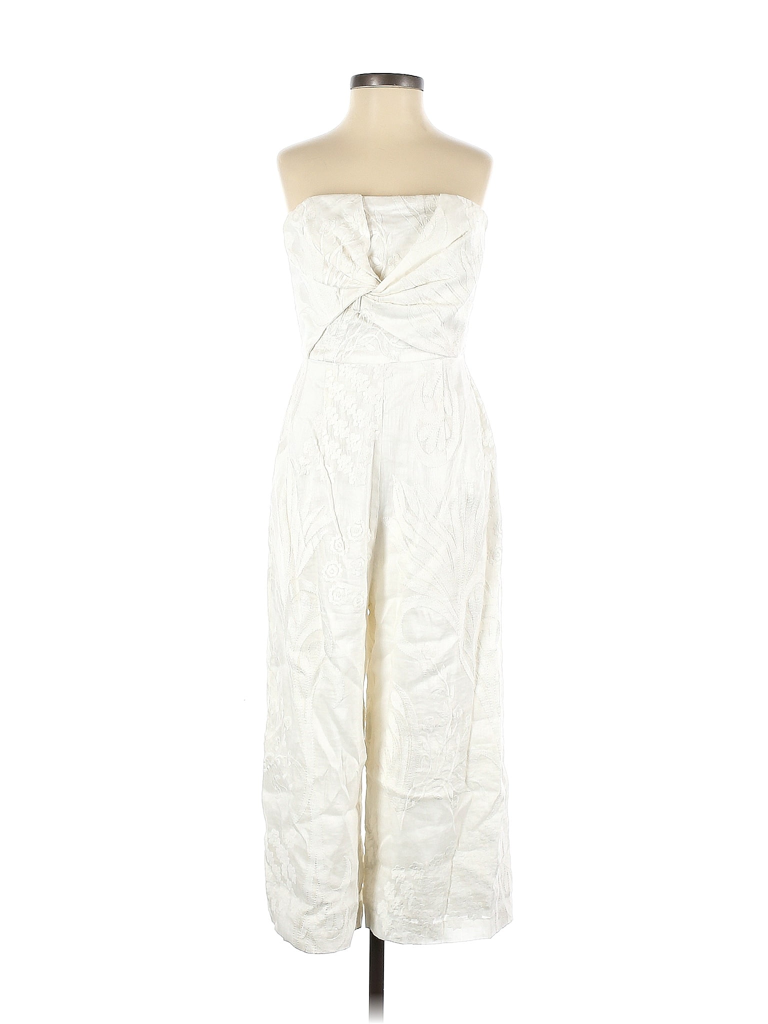 Aijek Solid White Ivory Jumpsuit Size Sm (1) - 81% off | thredUP