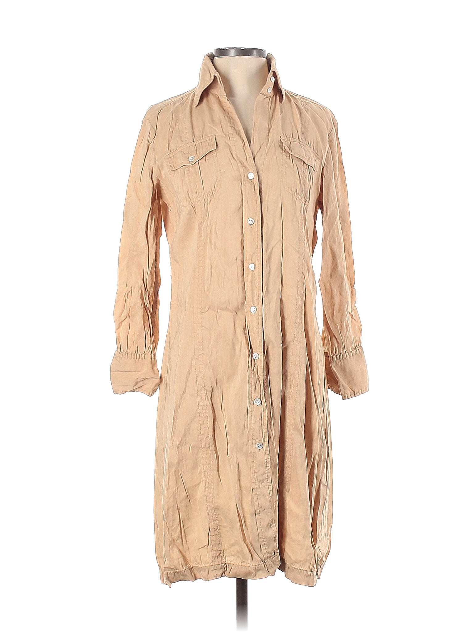 Theory Solid Tan Casual Dress Size 4 - 87% off | thredUP