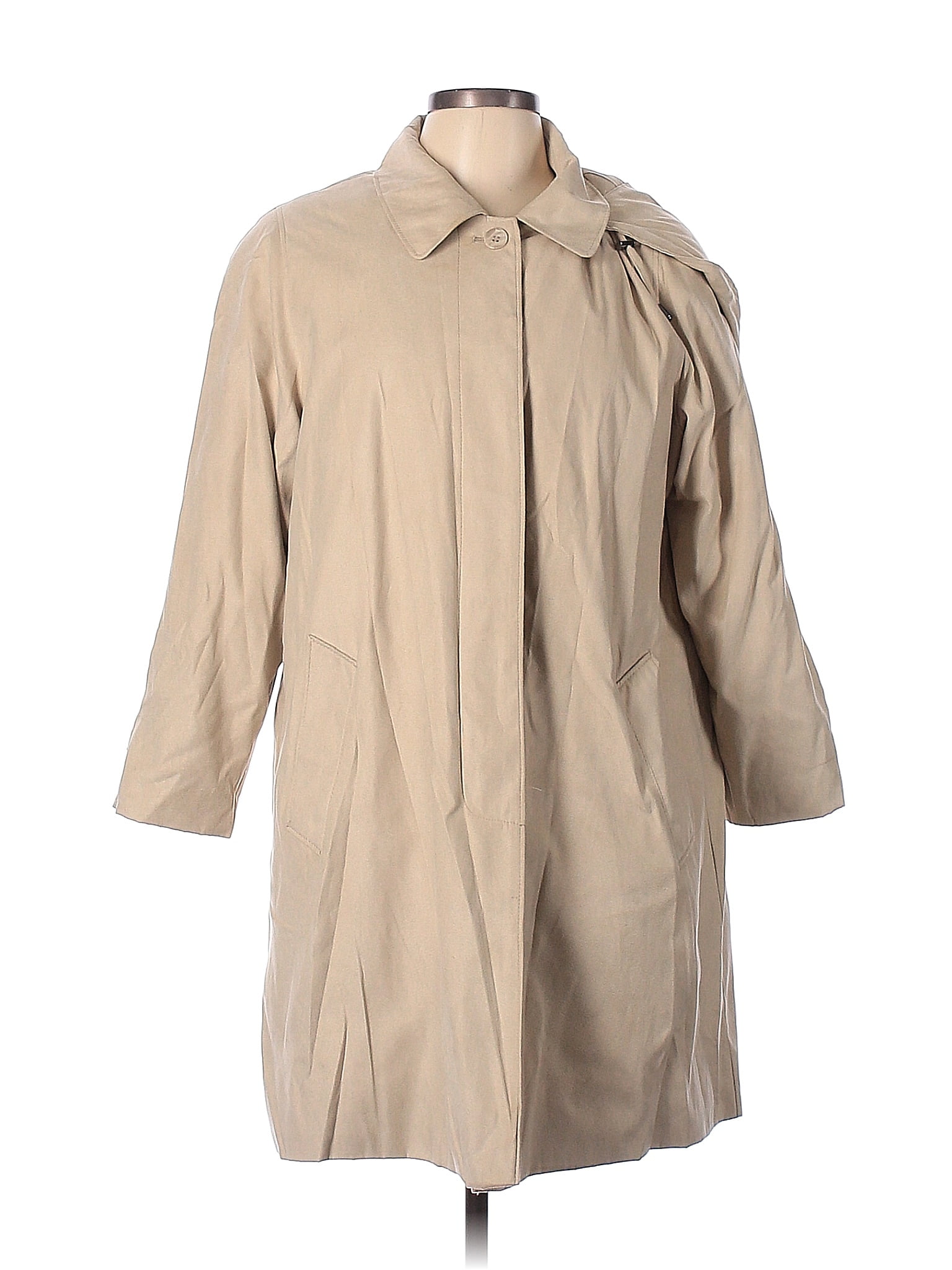 Appleseeds Solid Tan Coat Size L - 61% off | thredUP