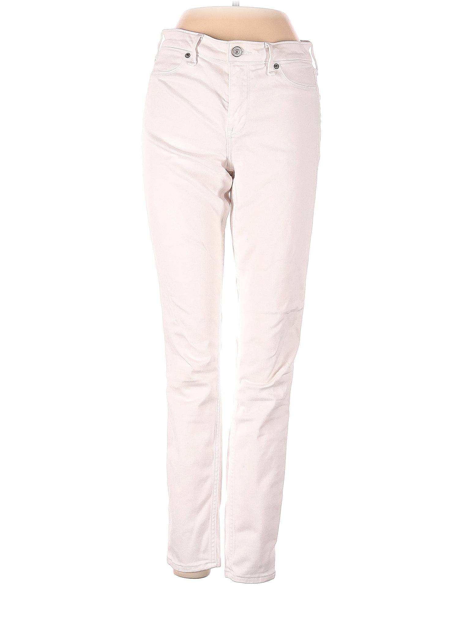 Abercrombie & Fitch Solid Ivory Jeans Size 2 - 77% off | thredUP