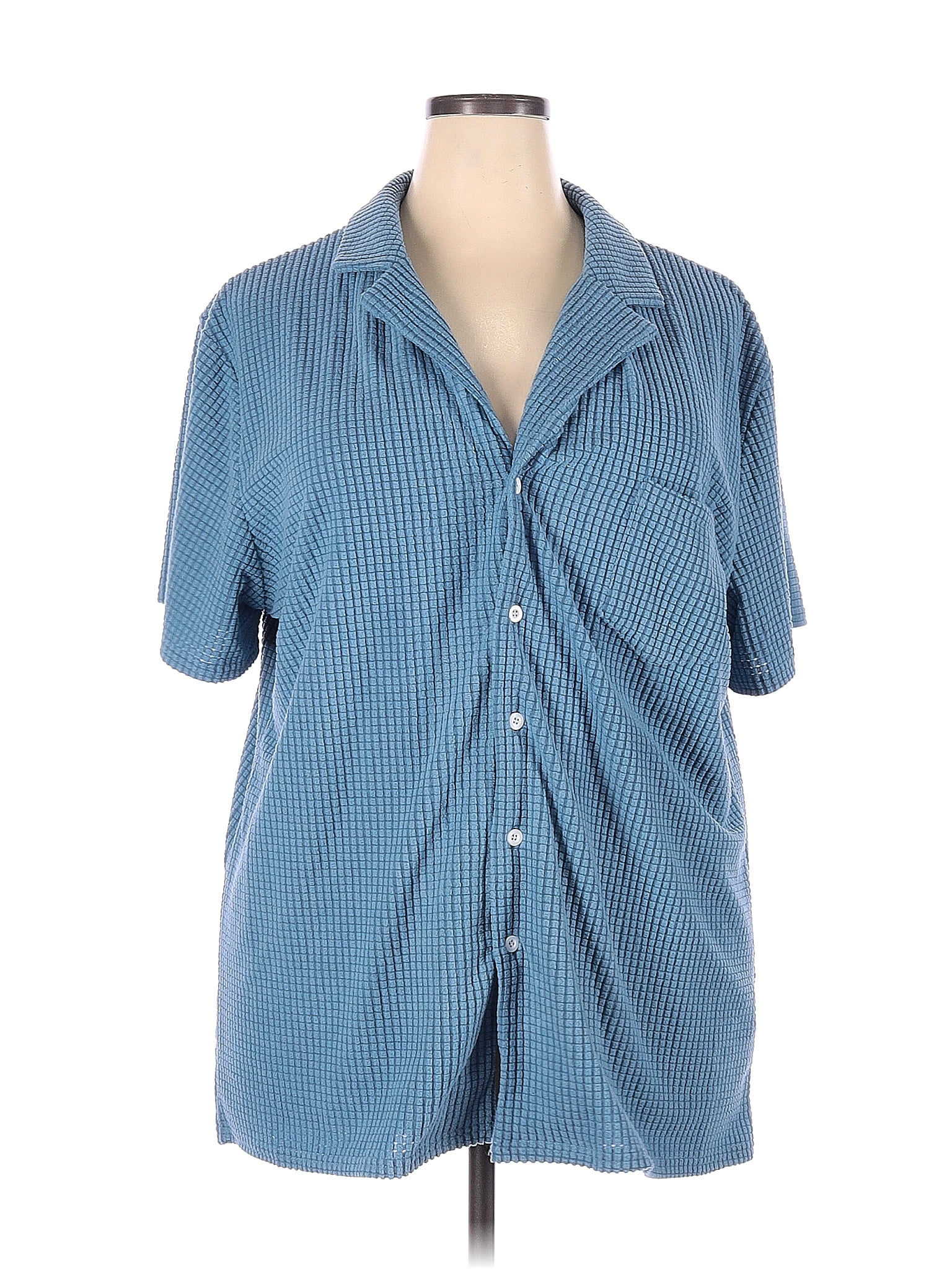 Misslook Blue Short Sleeve Top Size 2x Plus 48 Off Thredup